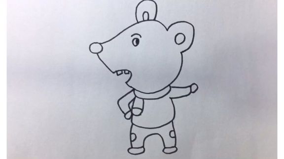 简笔画,小老鼠的画法