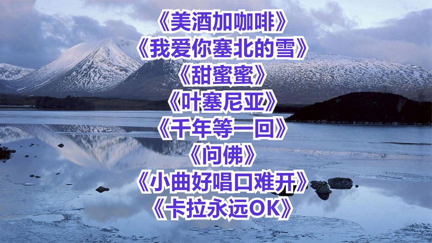 {美酒加咖啡}{我爱你塞北的雪}{甜蜜蜜}{叶塞尼亚}