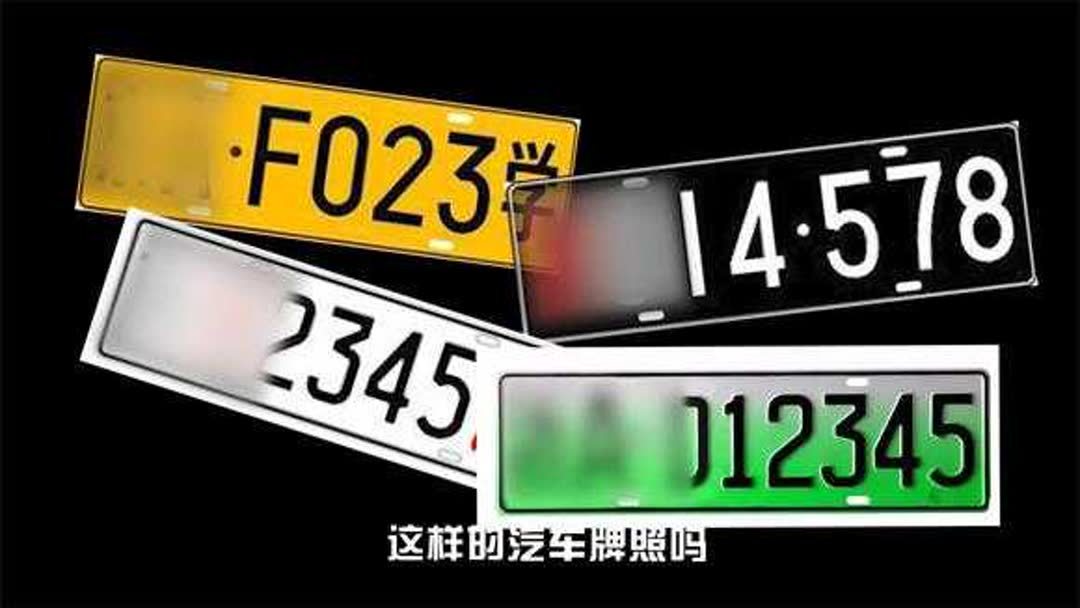 不同汽车车牌样式的意思