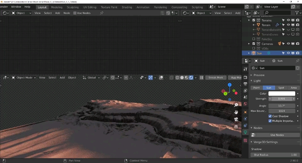 BLENDER 2.9x山体地形建模教程