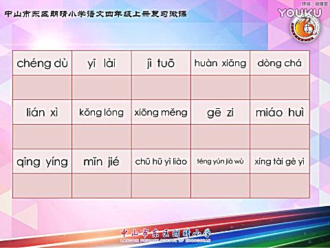 小学语文四年级上册第八单元复习微课