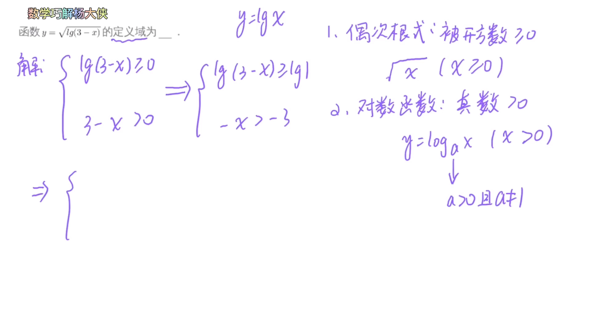 高中数学—定义域