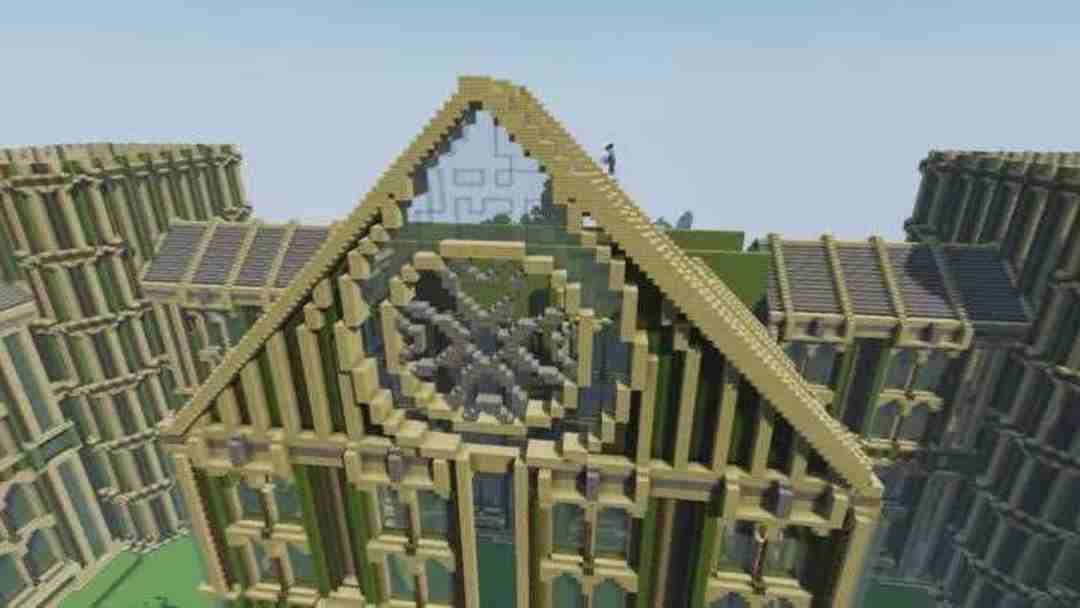 《我的世界》大神用指令就能建造一座宏伟的建筑,简直太可怕了