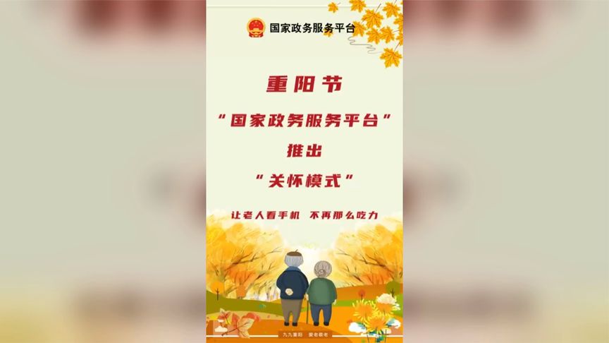 字大清晰!国家政务服务平台推出“关怀模式”给老年人更多便利!