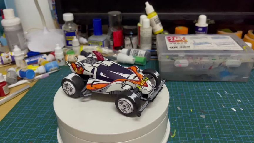 四驱小子动画还原涂装#手工diy #小比例车模 #模型