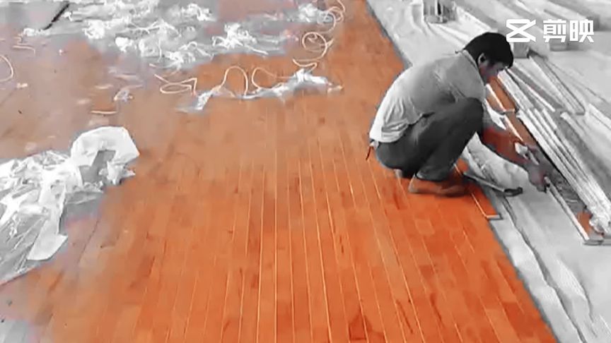 最美学校汉口辅仁小学#室内篮球馆 #施工现场实拍 #工程案例