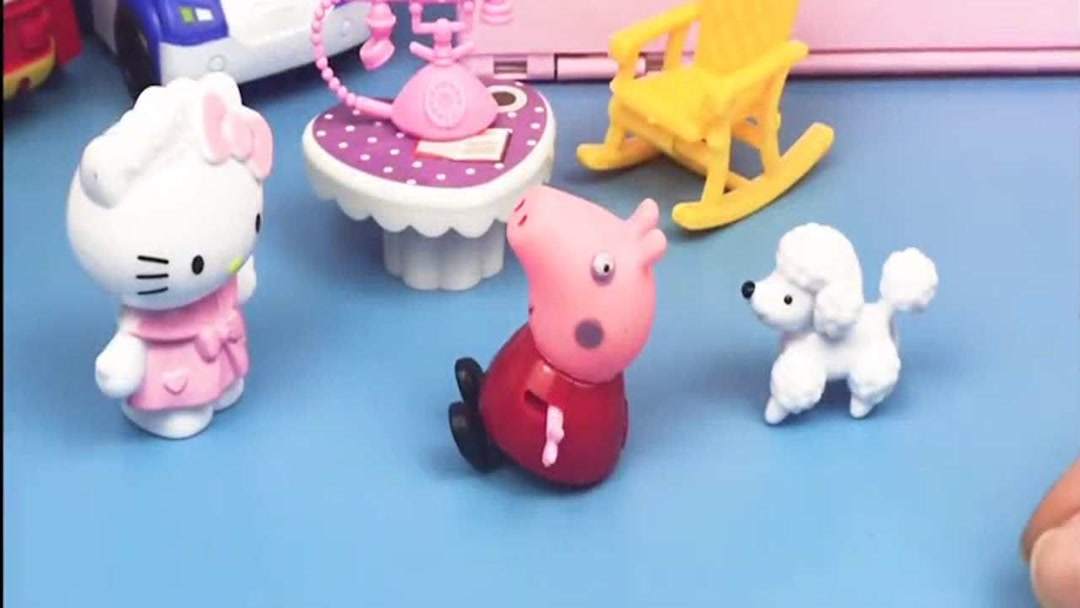 凯蒂猫第一次在小猪佩奇家过夜,幼儿早教动画