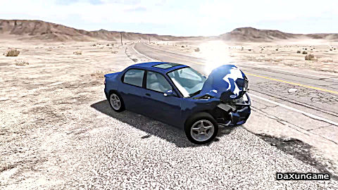 BeamNG 车祸模拟器:轿车翻滚了几圈挡风玻璃没掉,厉害了