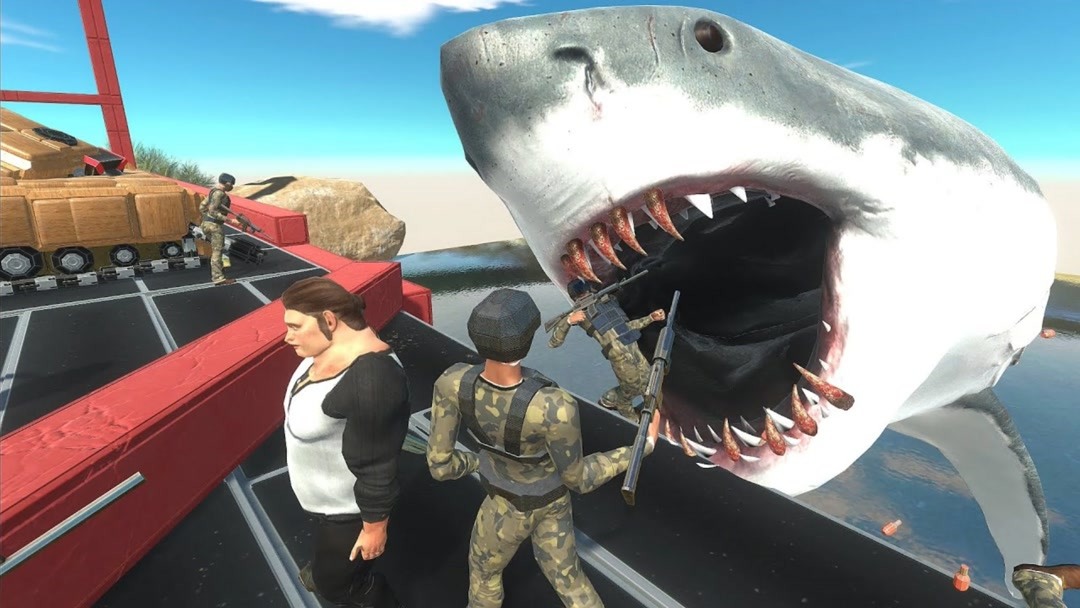 动物模拟器:巨齿鲨挑战飞龙天灾地狱男爵为首的动物联盟!能赢吗