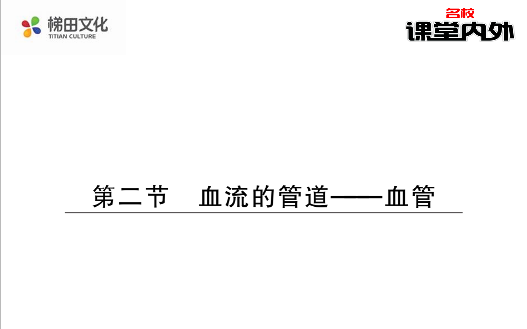 人教版七年级生物下册《课堂内外》《血流的管道-血管》习题讲解