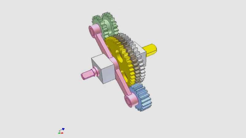 「机械原理动图」弗格森的齿轮传动悖论机制运行原理