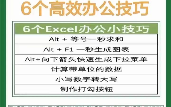 #零基础学电脑 职场办公必备的6个Excel常用技巧ߔ�#office - 抖音