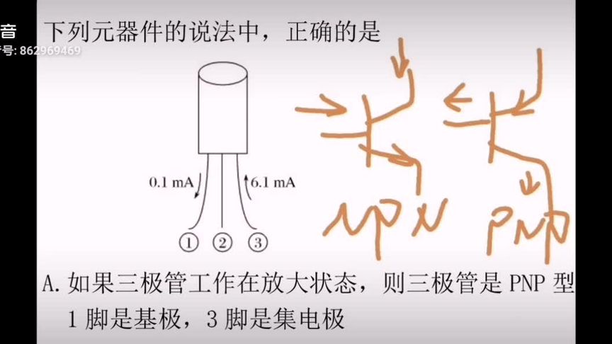三极管类型和极性判定