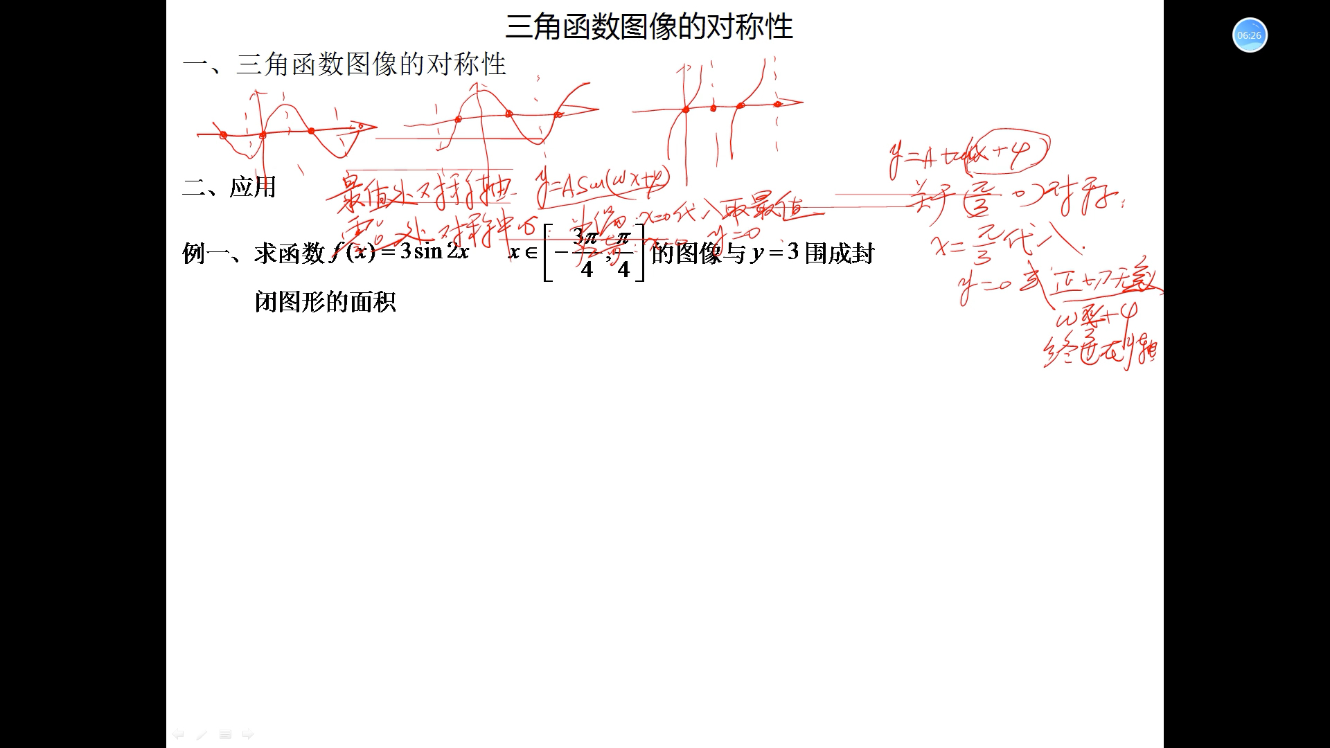 三角函数图像的对称性