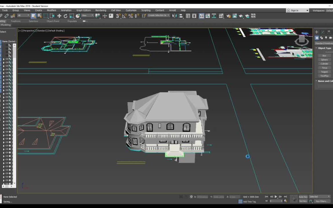 3dsmax建模技术从入门到精通技术训练视频教程 7. 造型别墅1(作业2)