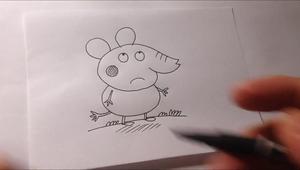 儿童学画画基础入门,简笔画教程视频,小猪佩奇的画法(3)
