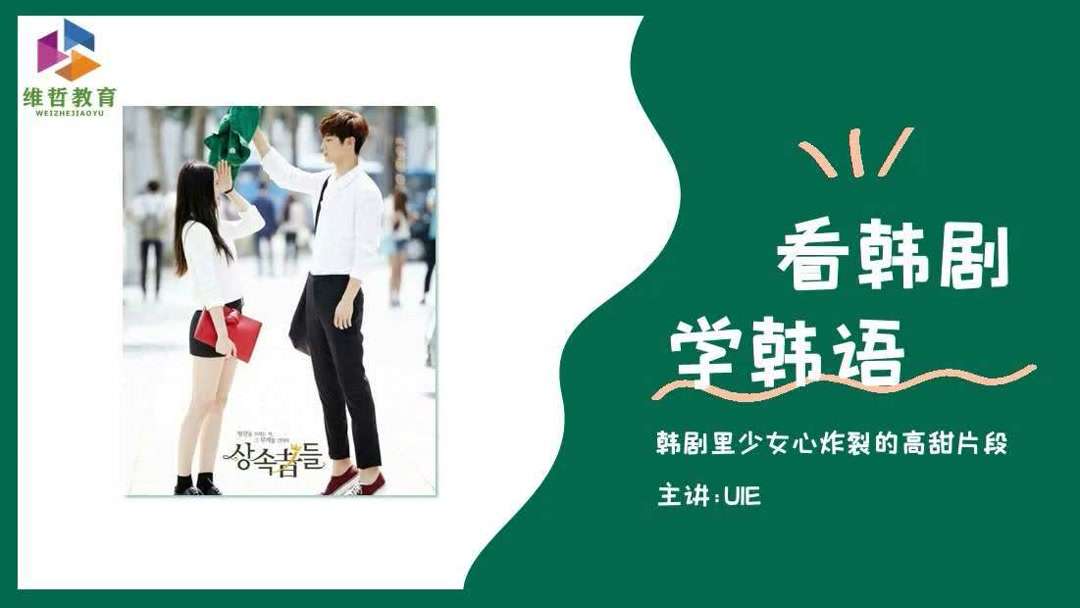 看韩剧学韩语 高甜 台词 热门韩剧继承者 一起来学韩语吧!