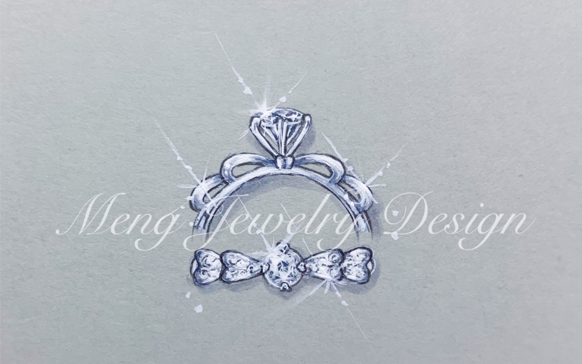 钻戒设计珠宝手绘