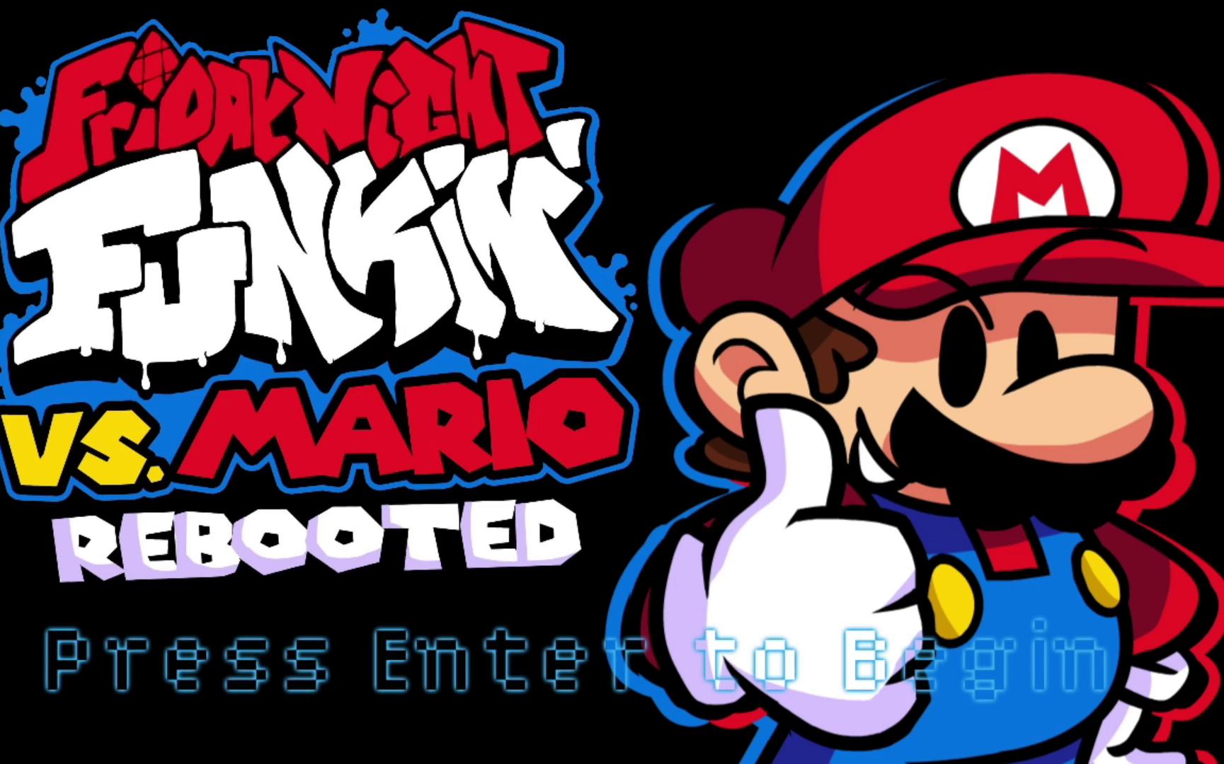 FNF优质模组 Vs Mario Rebooted + VS. Yoshi [DEMO]全流程