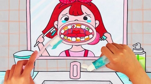 趣味定格动画:小姐姐牙齿坏了,怎么办?