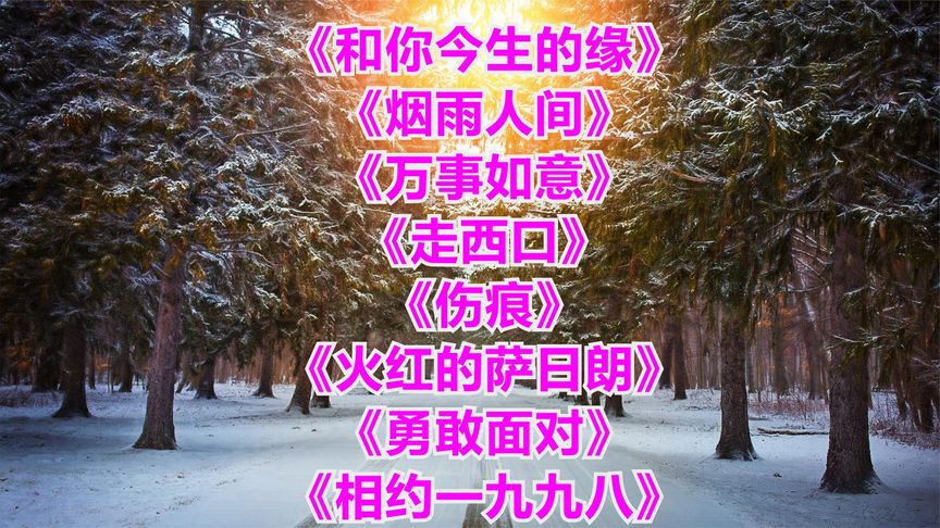 {和你今生的缘}{烟雨人间}{万事如意}{走西口}{伤痕}
