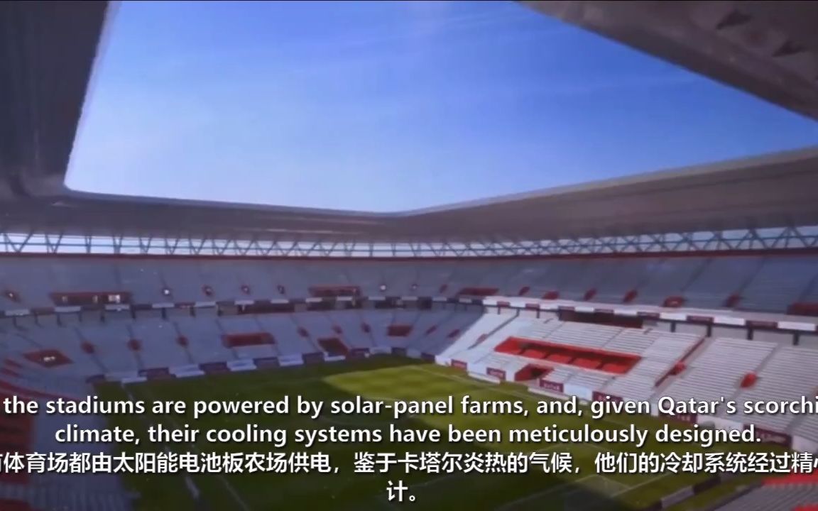 【中英双字幕听力素材】为了成功举办2022年世界杯,卡塔尔修建的8座...
