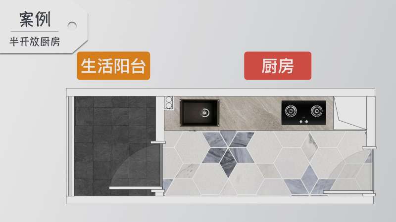 厨房开放无油烟?适合这类户型的半开放式厨房完美布局方案