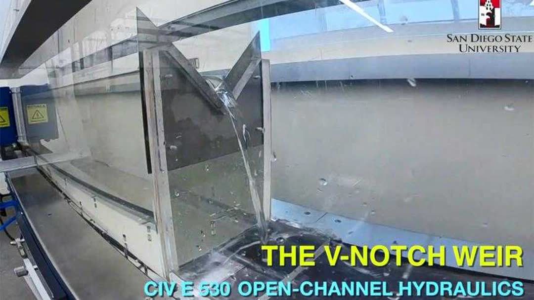 三角溢流堰模型演示及设计计算