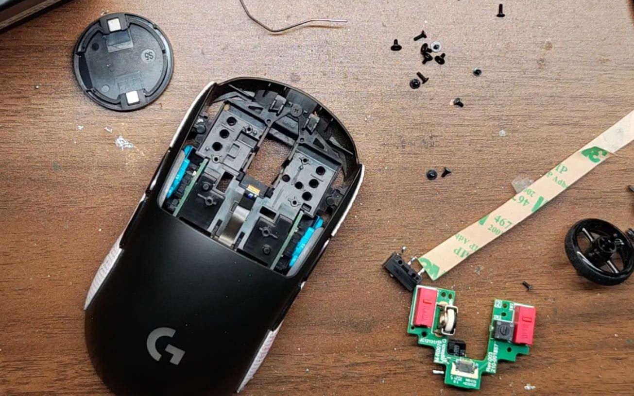 1010-罗技GPW1代按键双击更换微动凯华红点