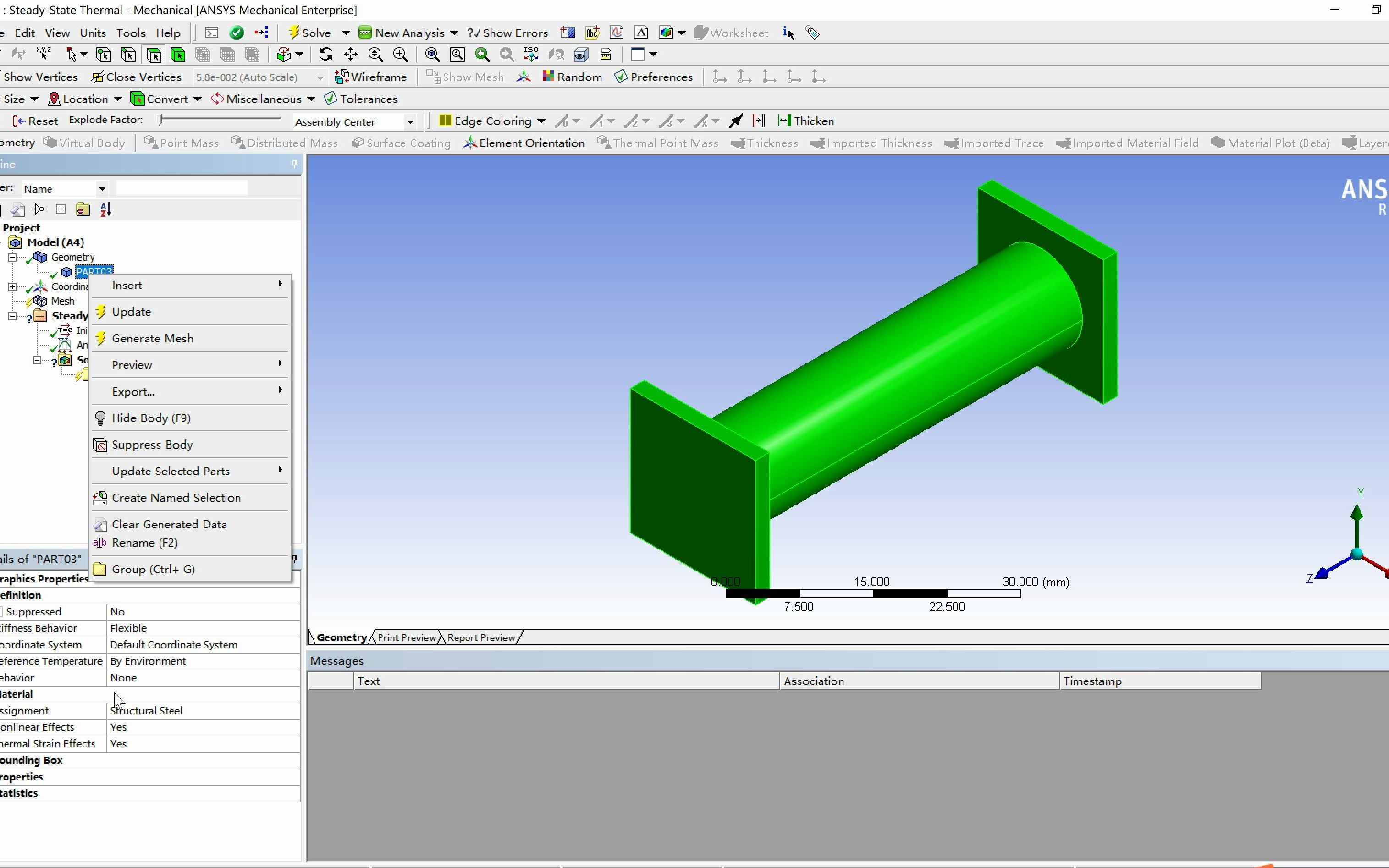 ANSYS Workbench处理铝合金模型-边界条件与后处理