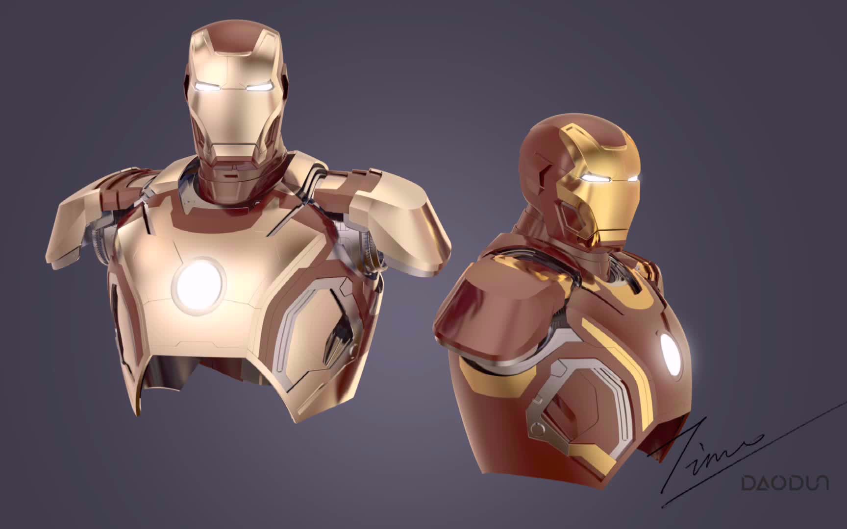 Solidworks建模 钢铁侠半胸像