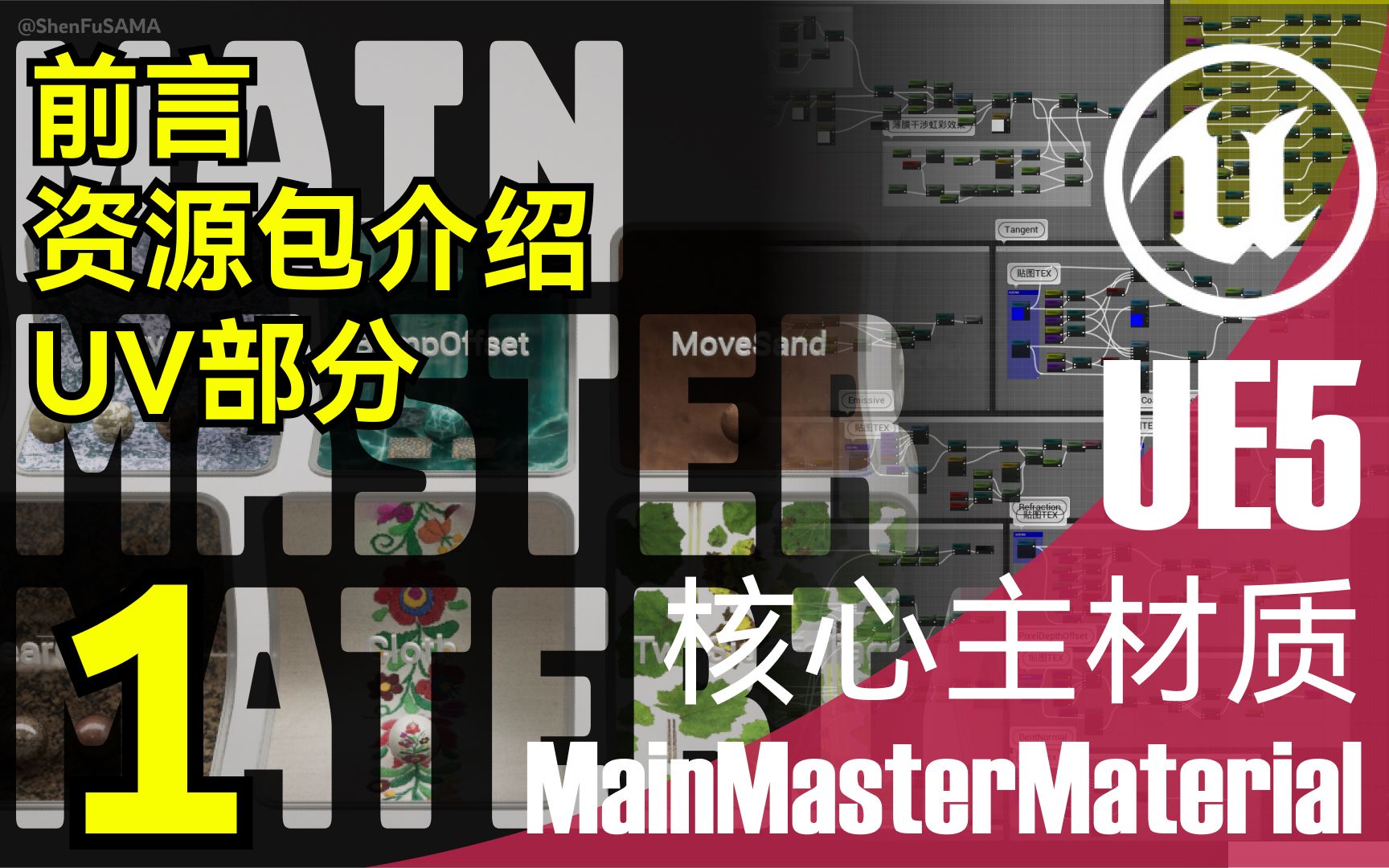 【UE5 MMM】表面材质域核心主材质系统第一期(前言 资源包介绍 UV...