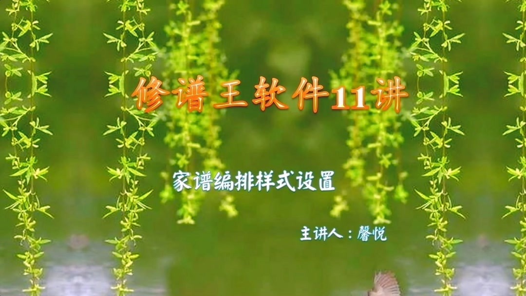 家谱族谱制作软件十一讲:如何进行编排样式设置