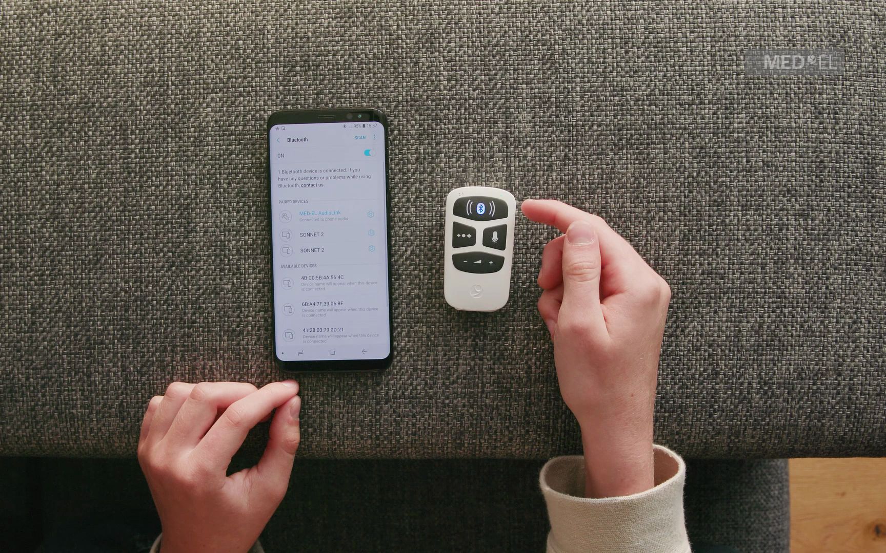 奥地利人工耳蜗 AudioLink 与蓝牙设备配对