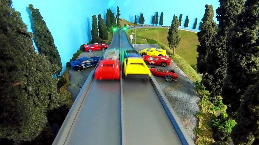 静态模型车的比赛 法拉利巡回赛