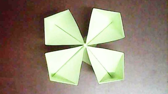 幼儿园零基础手工折纸课程创意DIY,四叶草