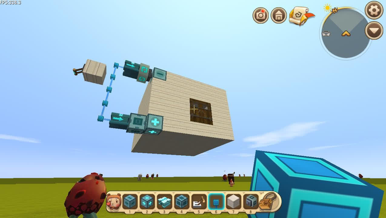 迷你世界:制作空中旋转房子教程,对付熊孩子必备