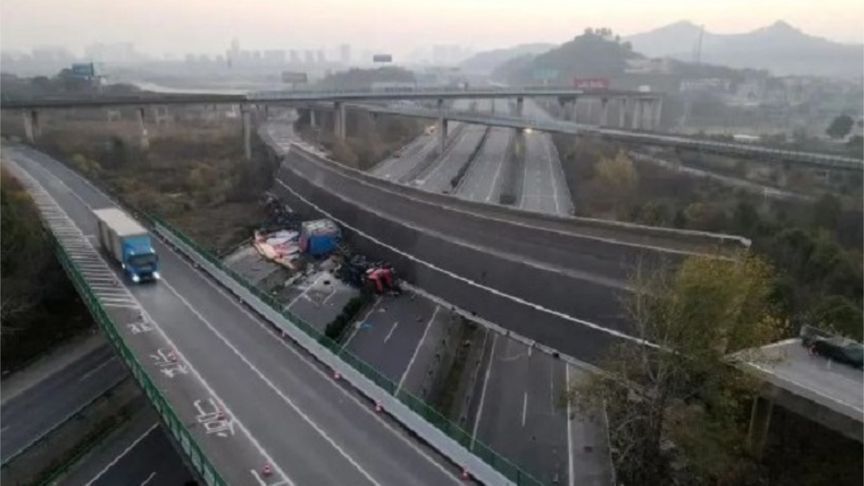 湖北高速公路桥梁侧翻致4死,原因为何?网友:桥墩背锅比较多