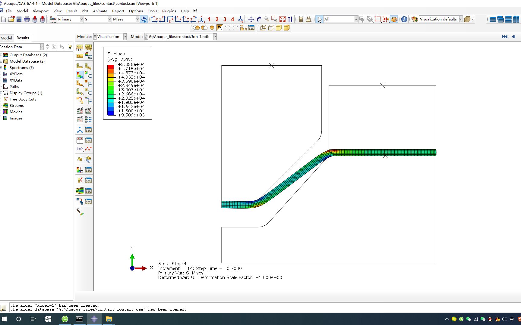 【Abaqus】第五十九讲:接触非线性+多步骤分析1-冲模过程仿真
