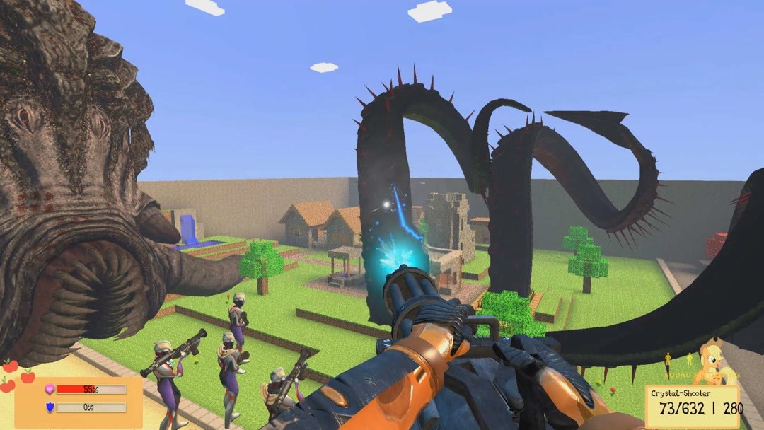 GMOD游戏巨型章鱼怪一口气可以吞掉几个奥特曼?