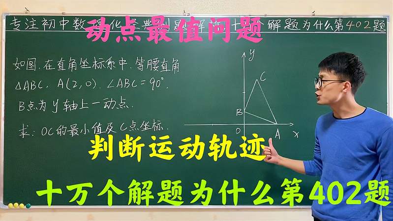 初中数学坐标系中求最值及坐标,判断运动轨迹很重要