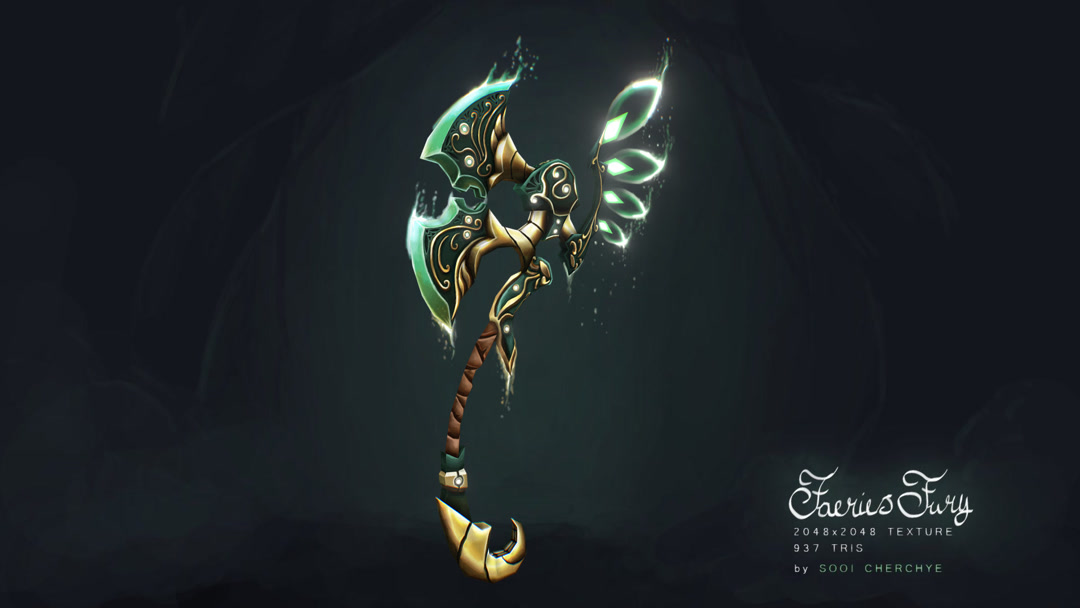 3Dmax动漫风武器设计—绝美手绘手斧制作(三)