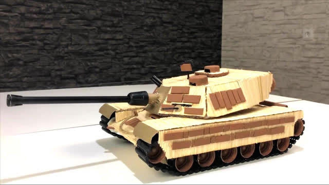 手工达人创意DIY,用普通材料做出超酷的坦克模型,厉害了