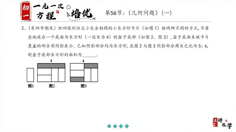 一元一次方程应用题:几何问题,考试重难点,学会方法让你轻松求