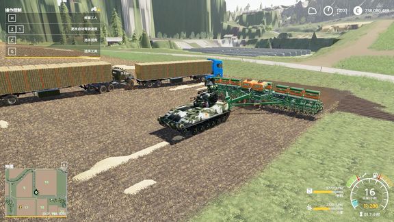 模拟农场19-mod不一样的玩法-坦克耕地你见过吗
