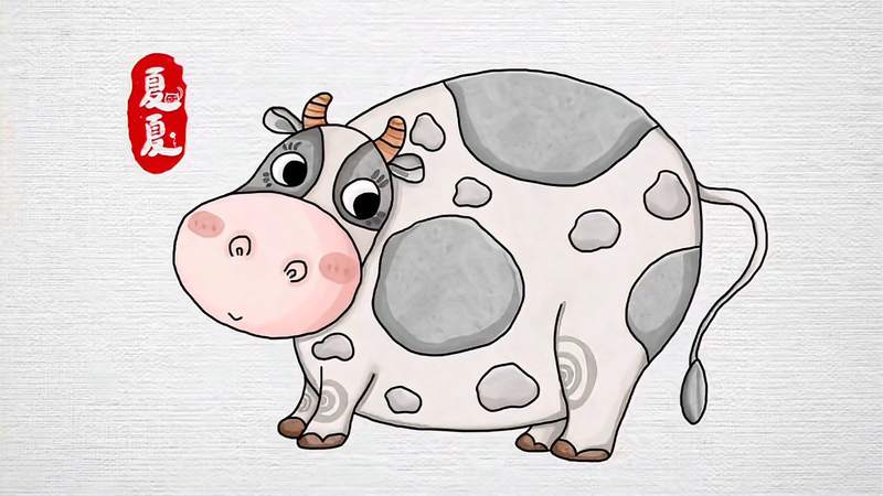 简笔画奶牛的简单绘画方法