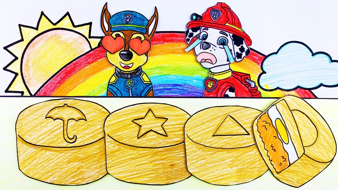 手绘定格动画:鸡蛋也能做美味汉堡?汪汪队毛毛和阿奇太喜欢吃啦