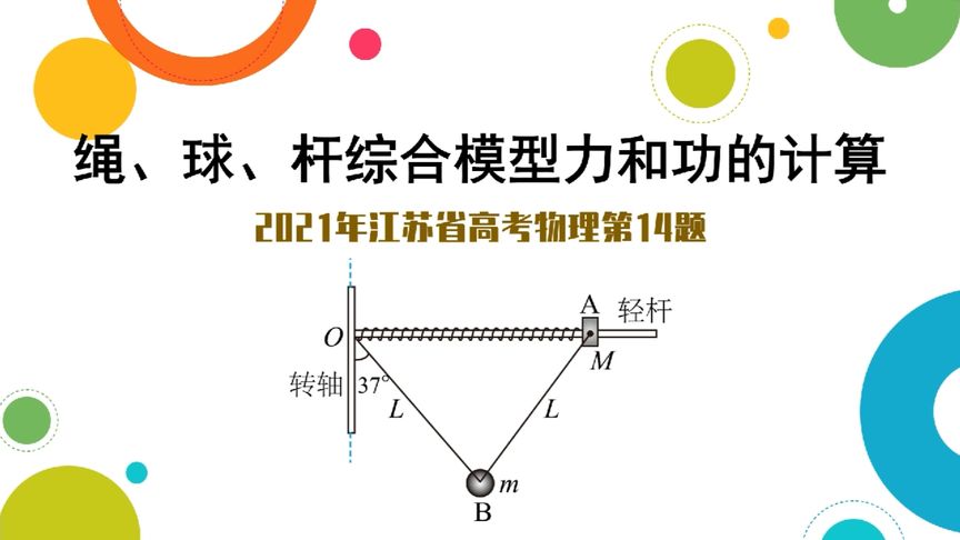 【高考物理】绳、球、杆综合模型力合功的计算(一) 真题精讲