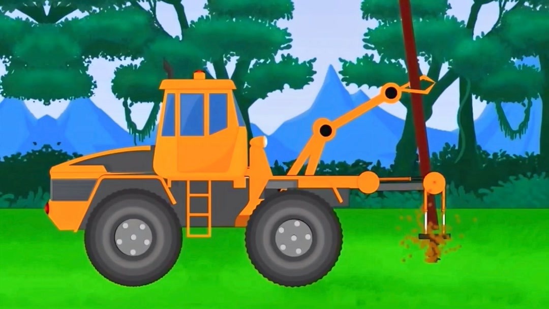 变形工程车动画:翻斗车变身钻洞机建过山车