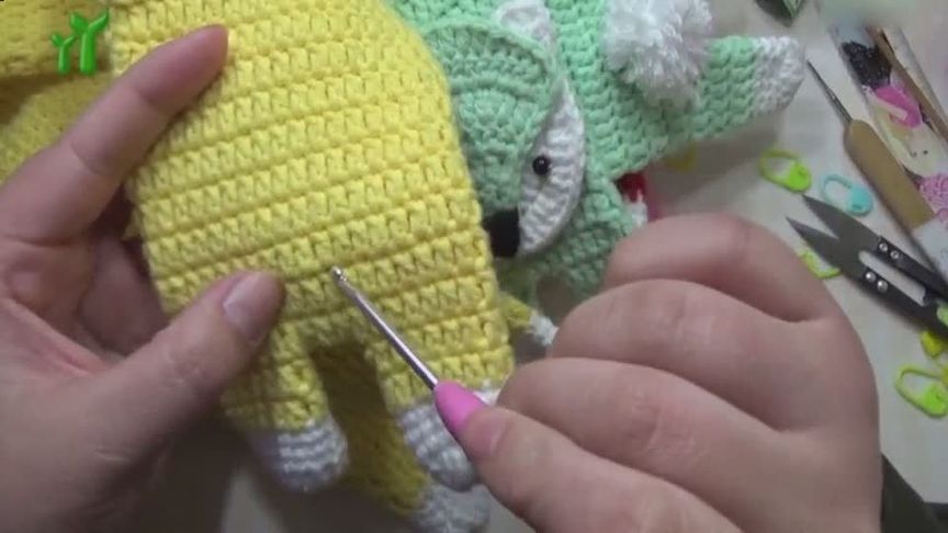 亲子毛线围巾编织教程 钩针织围巾 2